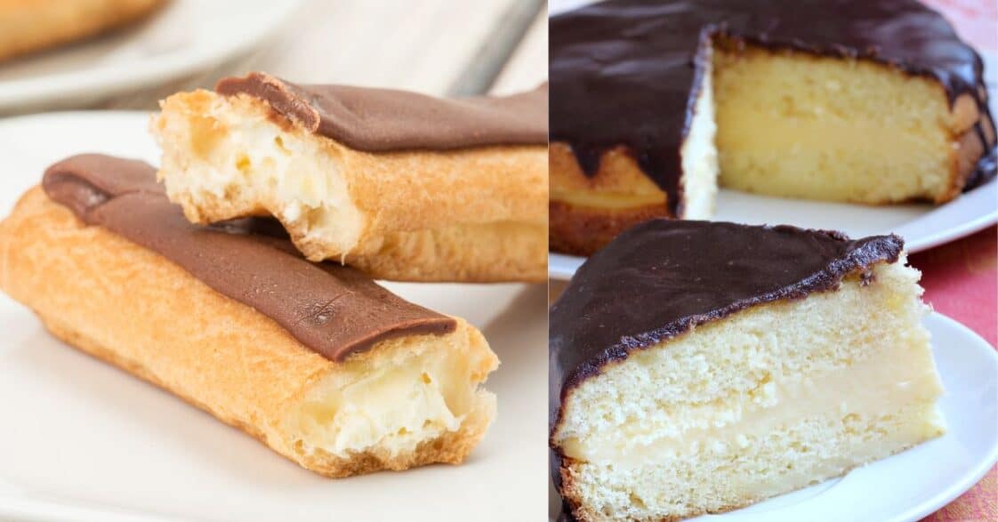 Chocolate Eclair vs Boston Cream Pie