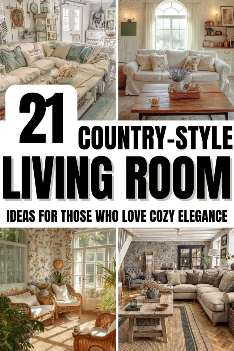20+ Chic Country Style Living Room Ideas for Those Who Love Cozy Elegance