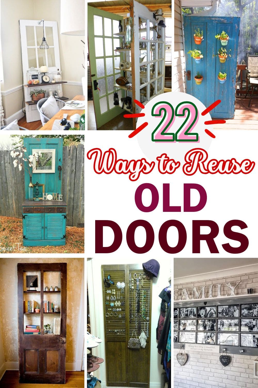 22 Brilliant Ways to Reuse Old Doors to Decorate Your Home