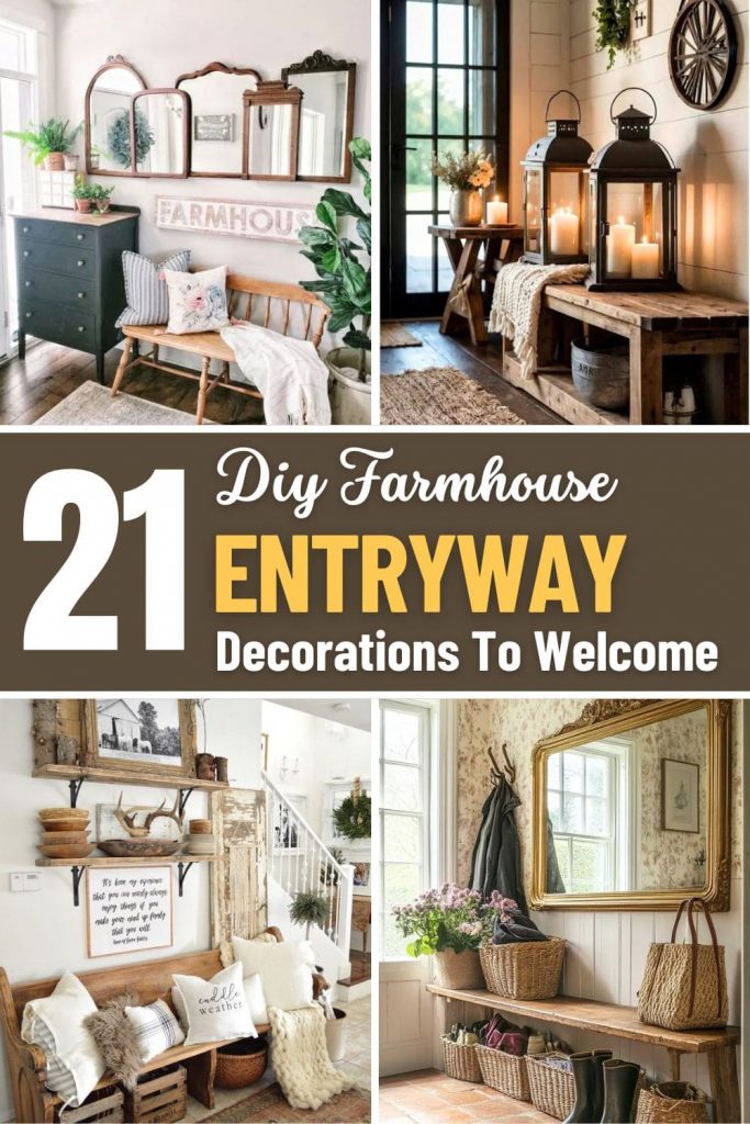 21 Beautiful Rustic Farmhouse Entryway Decor Ideas to Create a Warm Welcome