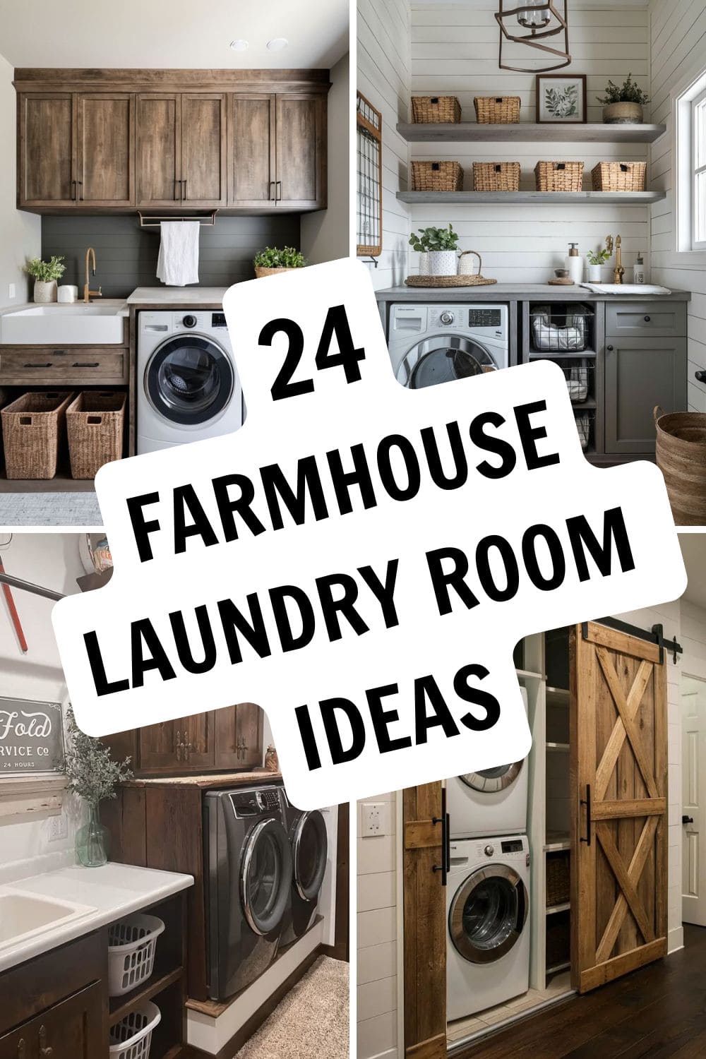24 Stunning Rustic Farmhouse Laundry Room Ideas