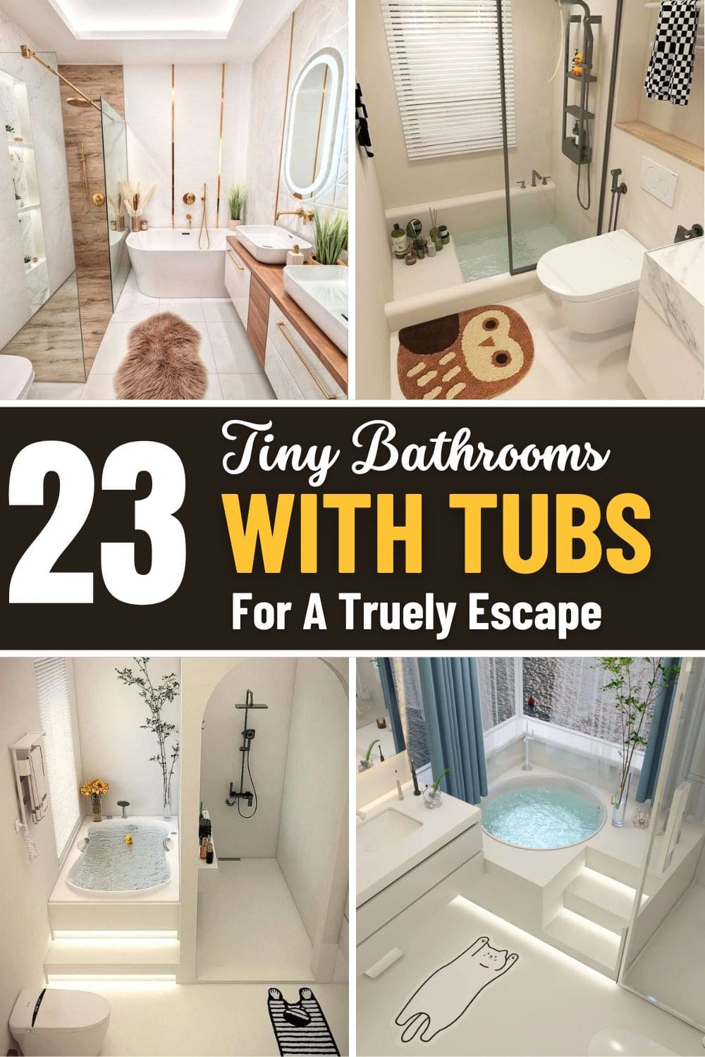 23 Stylish & Space-Savvy Bathroom Designs with Tubs for Small Spaces