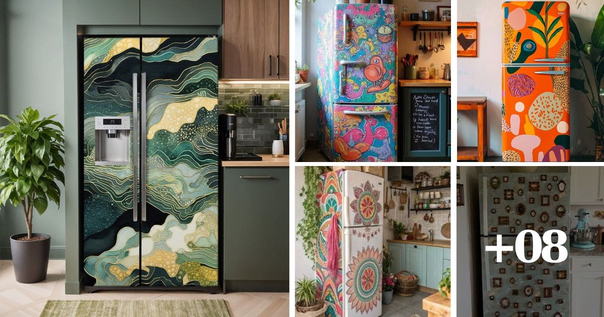 12 Unique Refrigerator Wrap Ideas to Refresh Your Kitchen Decor
