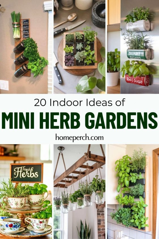 20 Indoor Mini Herb Garden Ideas for Fresh Flavors at Home