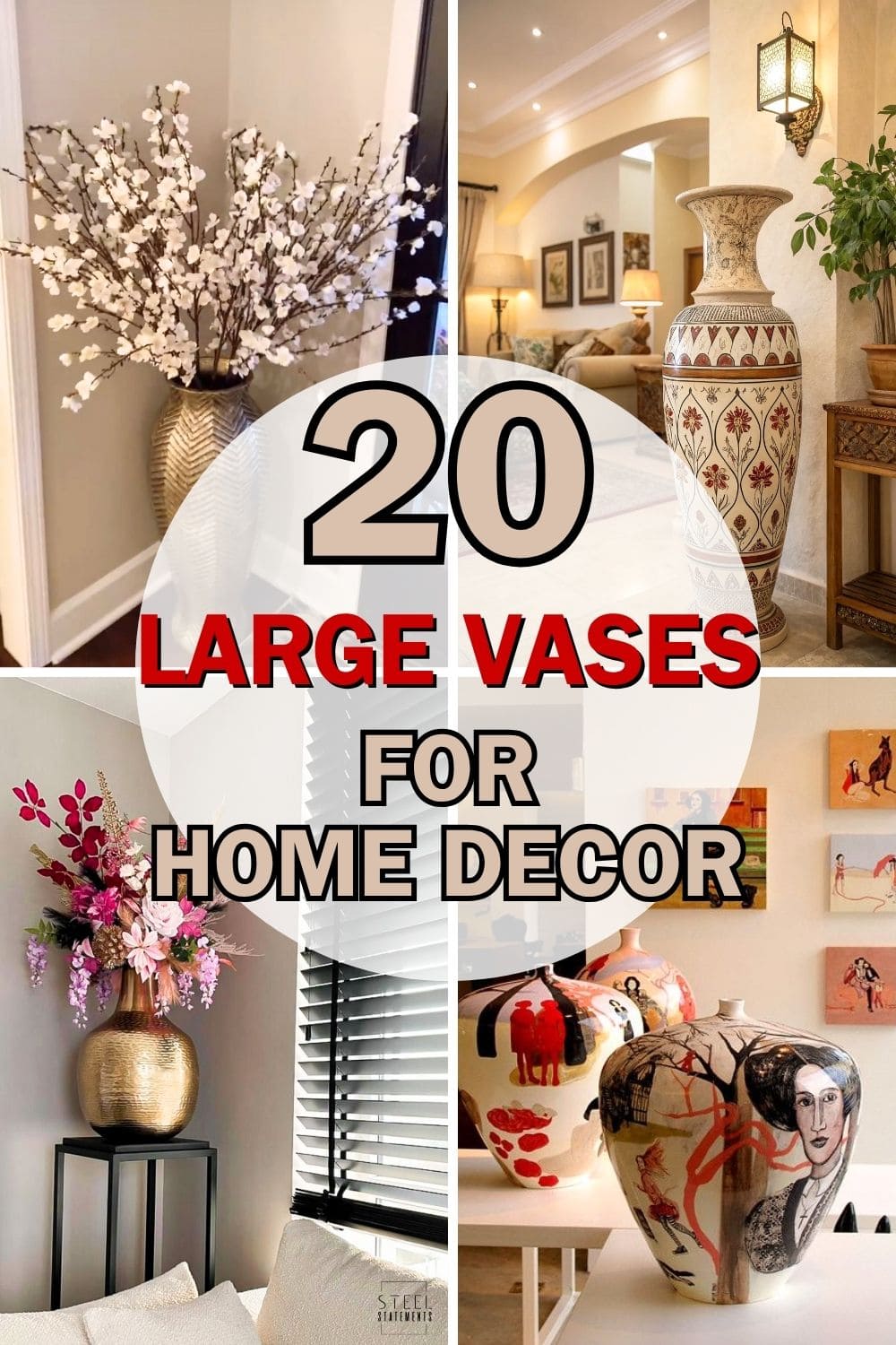 20 Stunning Home Decor Ideas with Large Vases