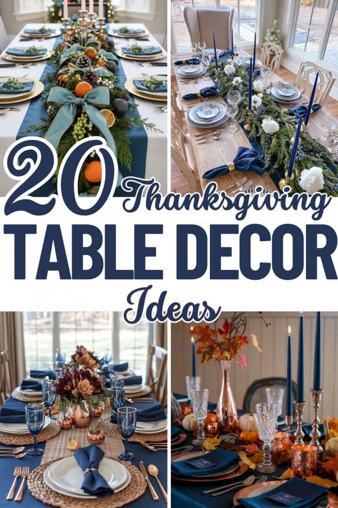 20 Elegant Blue Thanksgiving Table Decor Ideas for a Chic Feast